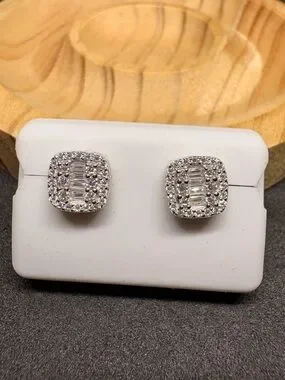 axnt | Jewelry | Moisannite Ctw Sterling Silver Screw Back Stud ...